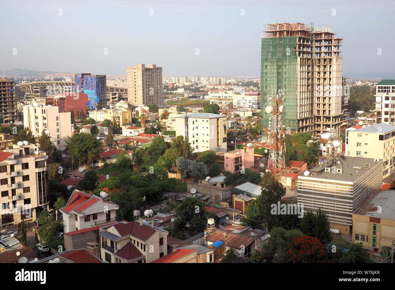 Addis Ababa, Ethiopia, 18 July 2019 : The vast city of Addis Ababa ...