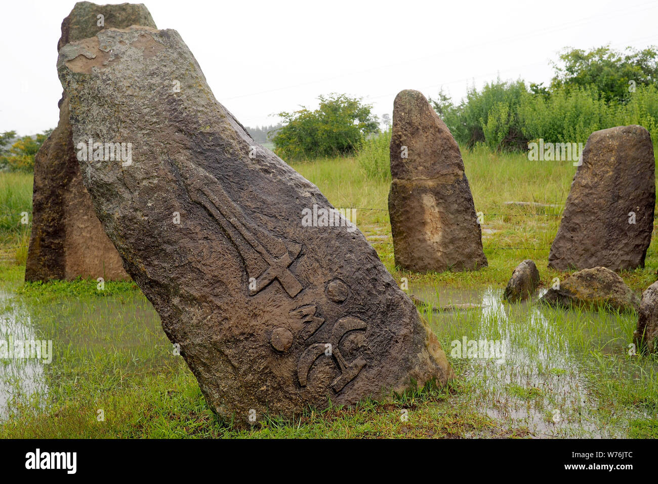 Ancient stone stelae at Tiya, Ethiopia Stock Photo - Alamy