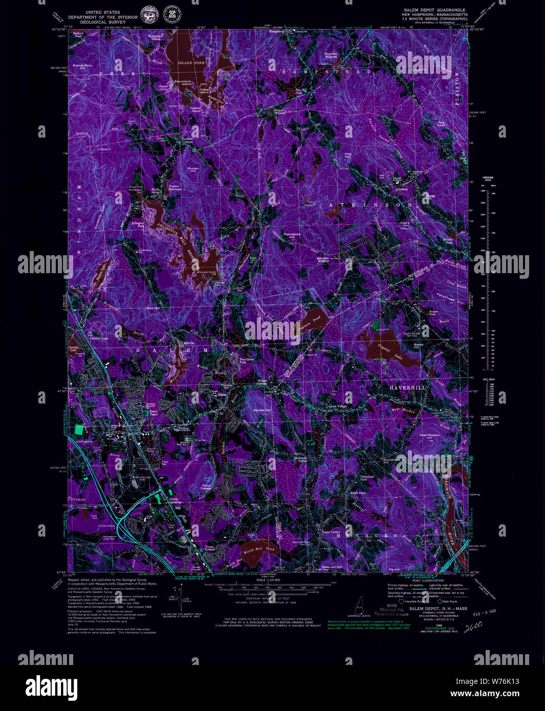 Map of salem new hampshire hi-res stock photography and images - Alamy