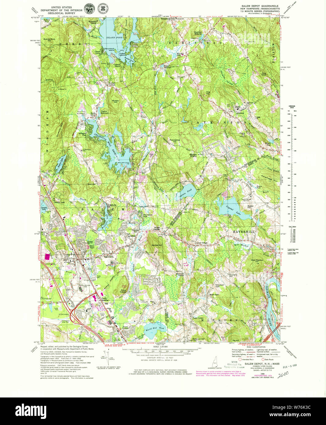 Salem new hampshire map hi-res stock photography and images - Alamy