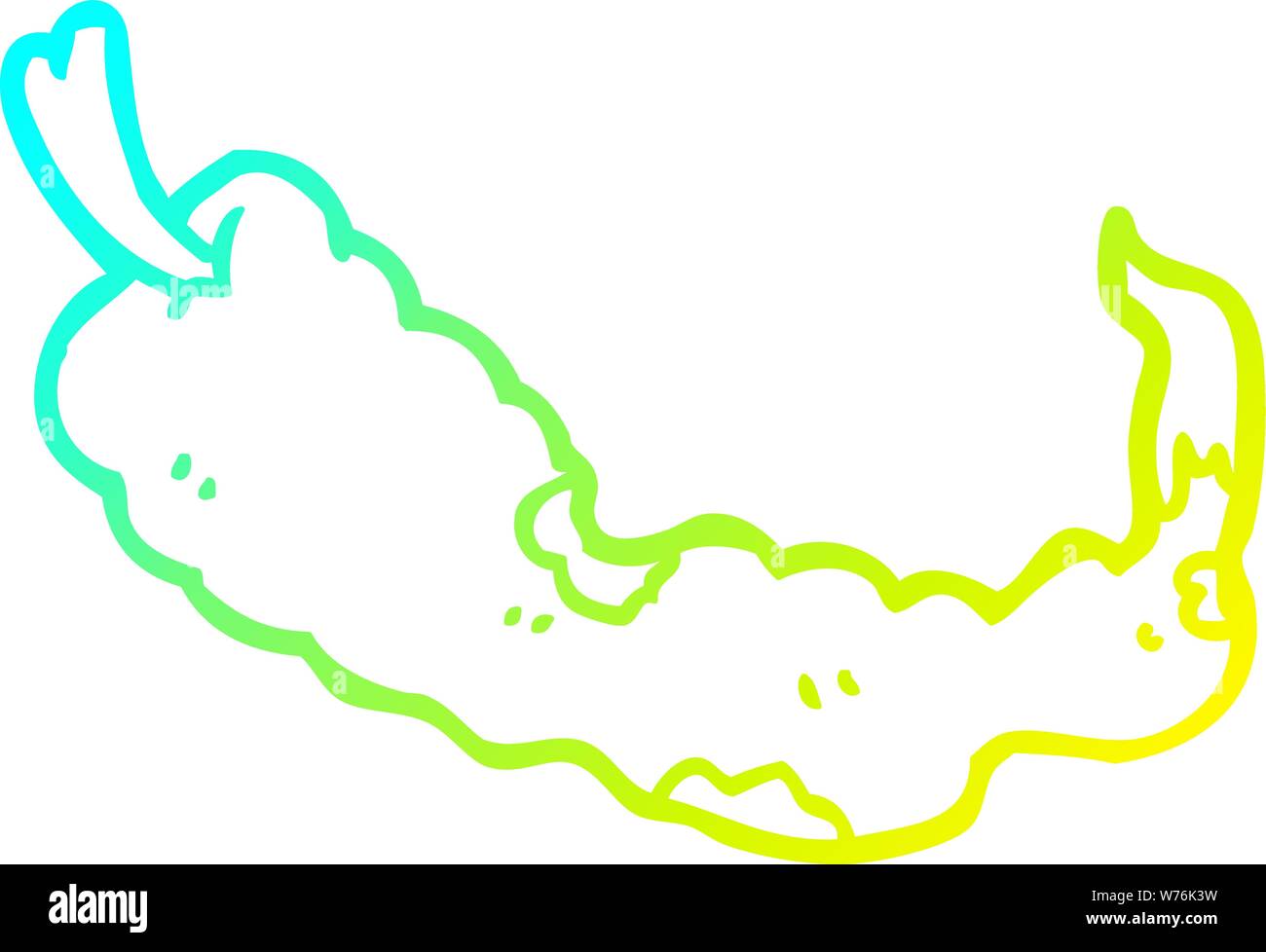 cold gradient line drawing of a cartoon chili pepper Stock Vector Image ...
