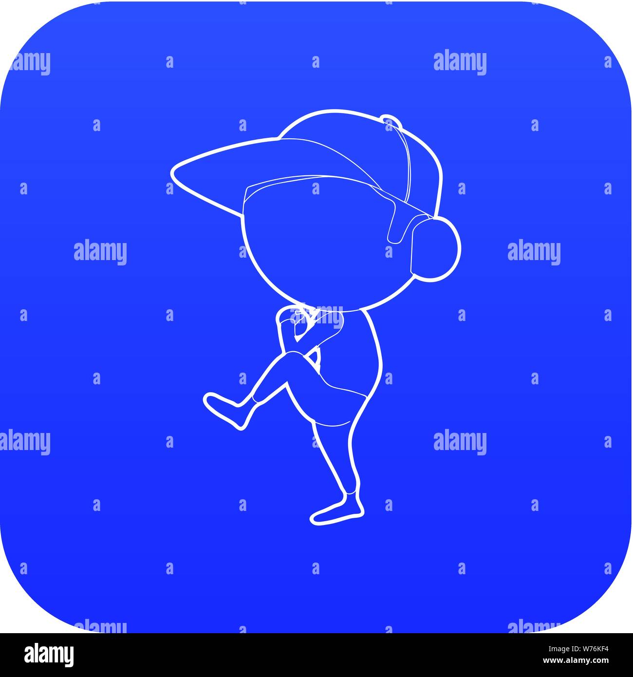 Throwing player icon blue vector Stock Vector Image & Art - Alamy
