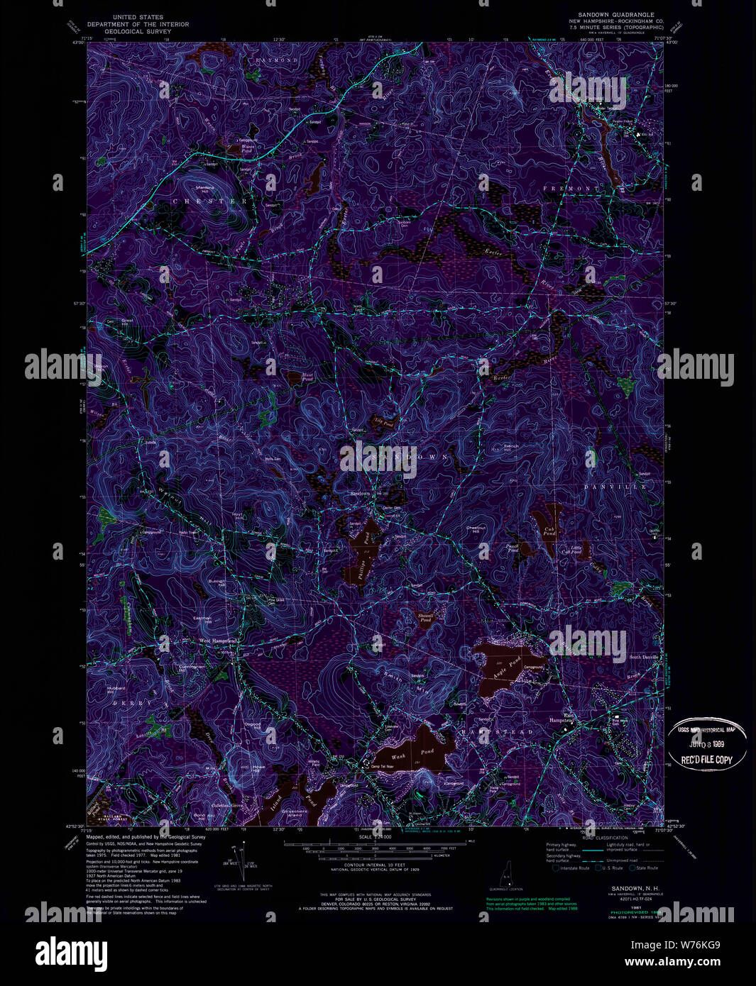 Map of sandown hi-res stock photography and images - Alamy