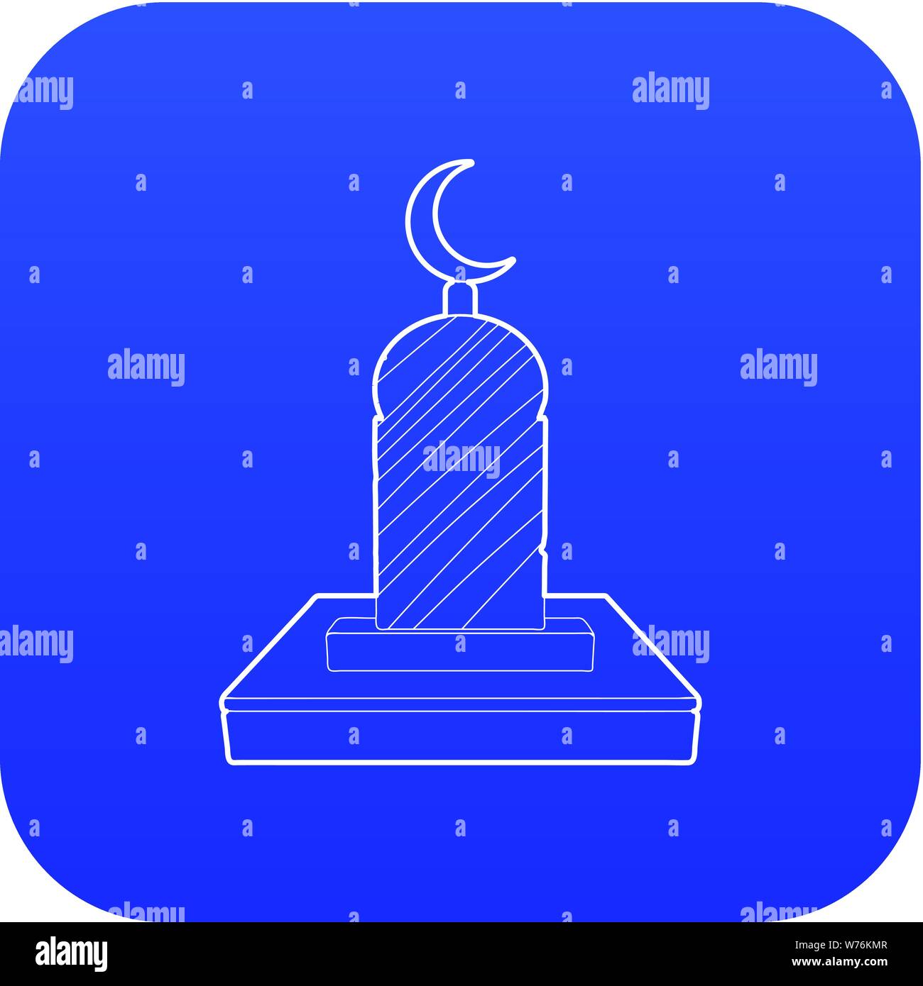 Muslim grave icon blue vector Stock Vector Image & Art - Alamy