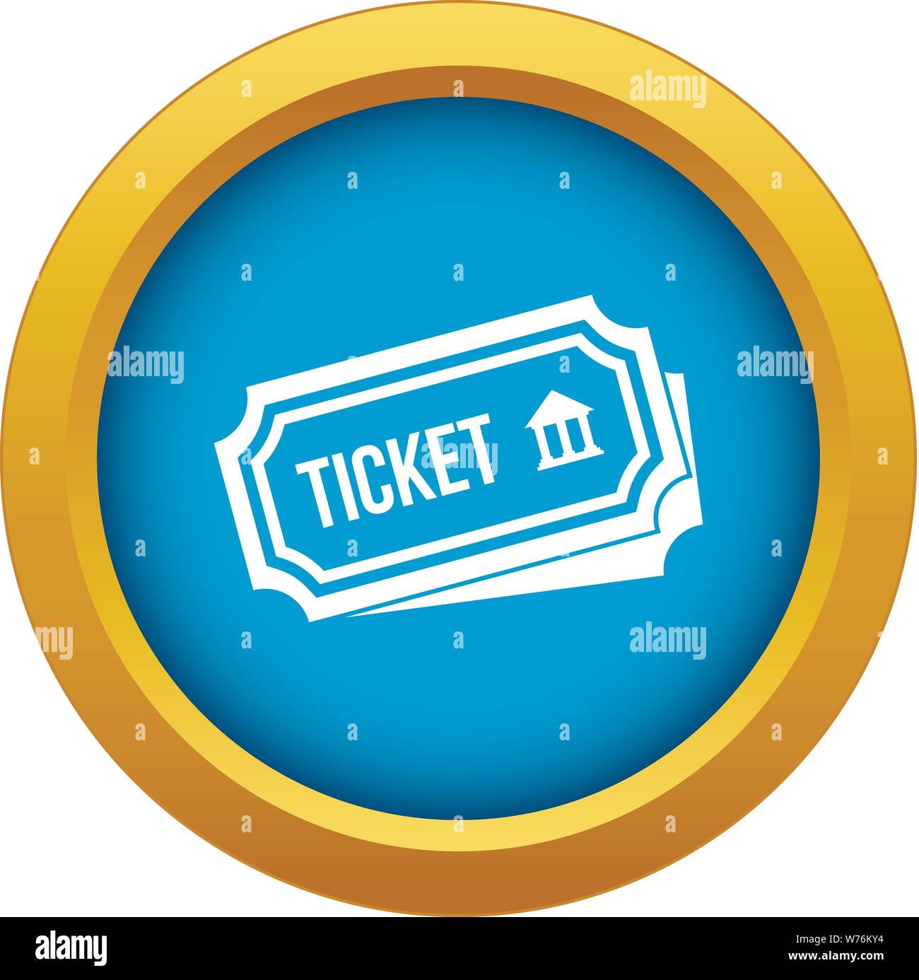Ticket icon blue vector isolated Stock Vector Image & Art - Alamy