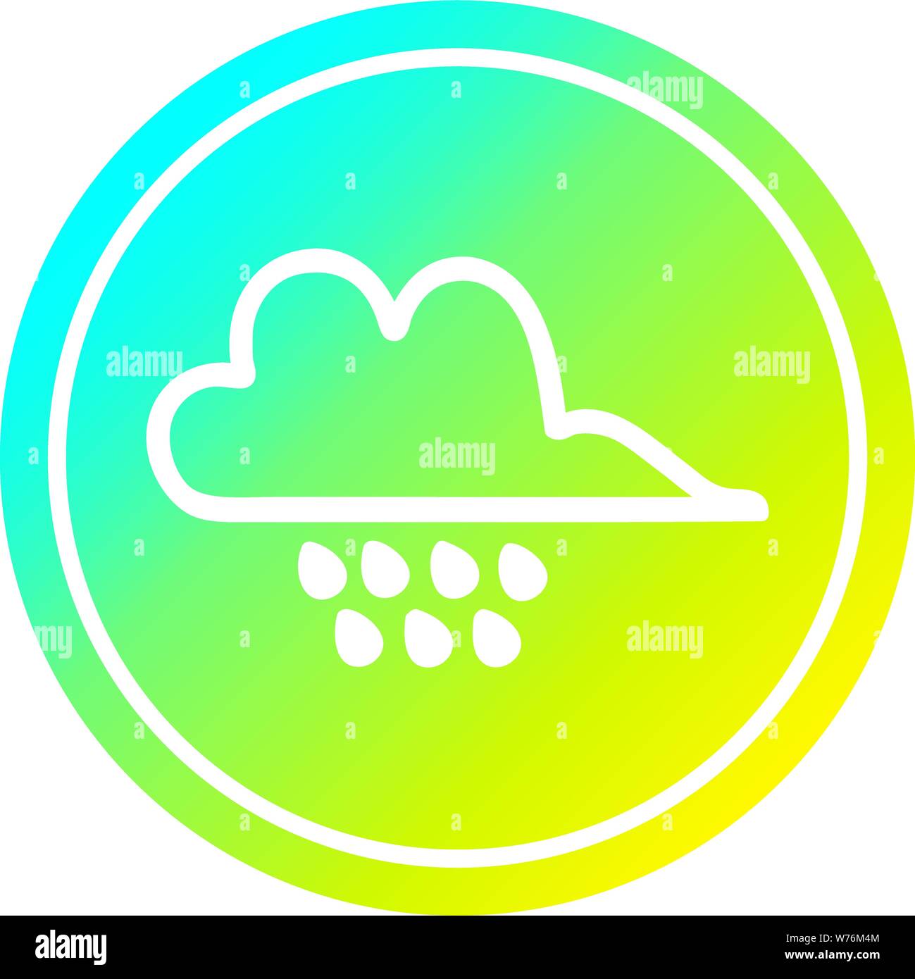 rain cloud circular icon with cool gradient finish Stock Vector Image ...