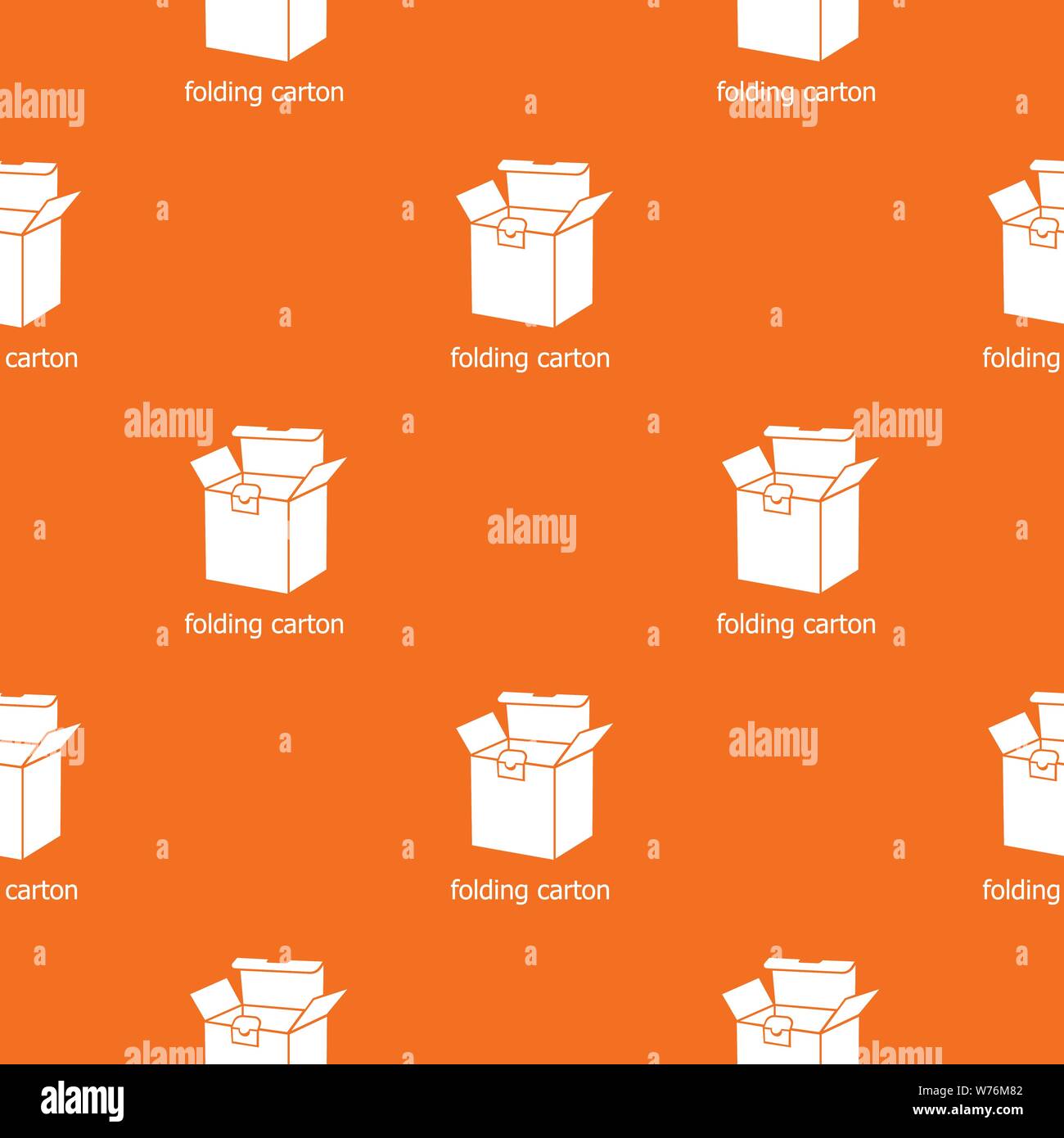Folding carton pattern vector orange Stock Vector Image & Art - Alamy