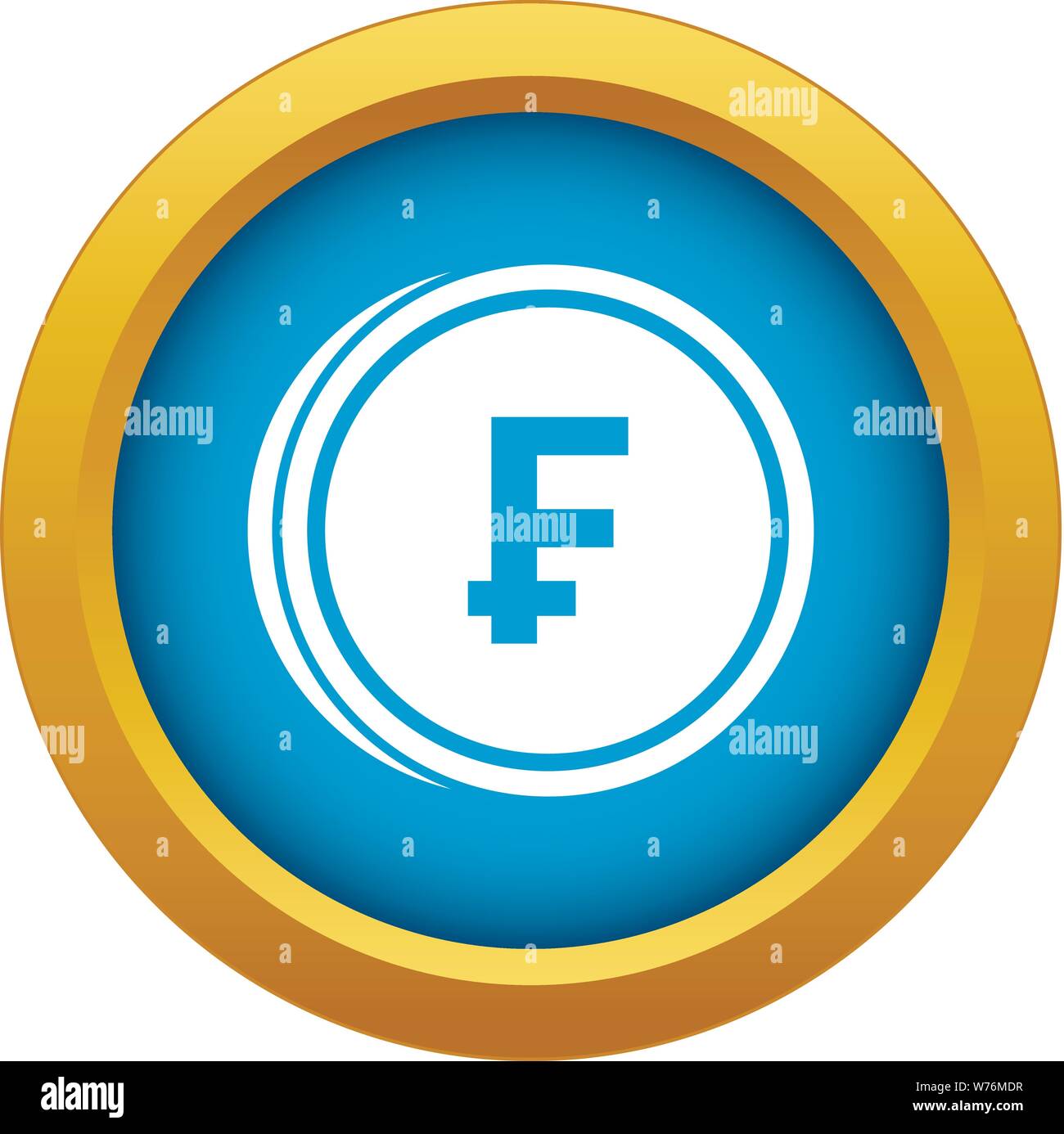 Franc coins icon blue vector isolated Stock Vector Image & Art - Alamy