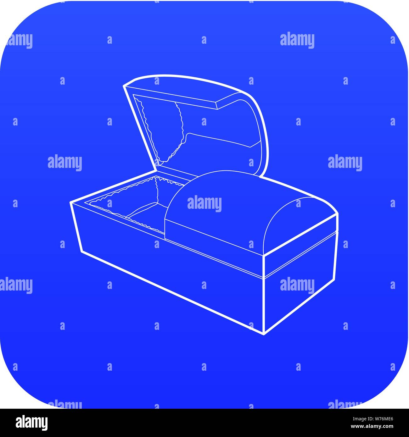 Opened coffin icon blue vector Stock Vector Image & Art - Alamy