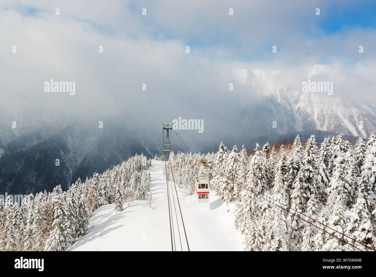 Shinhotaka Ropeway, Cable car station, Takayama Gifu, Japan. allows ...
