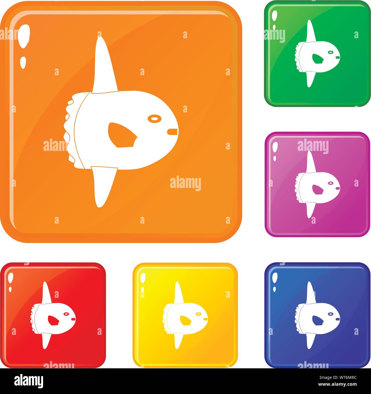 Small fish icons set vector color Stock Vector Image & Art - Alamy