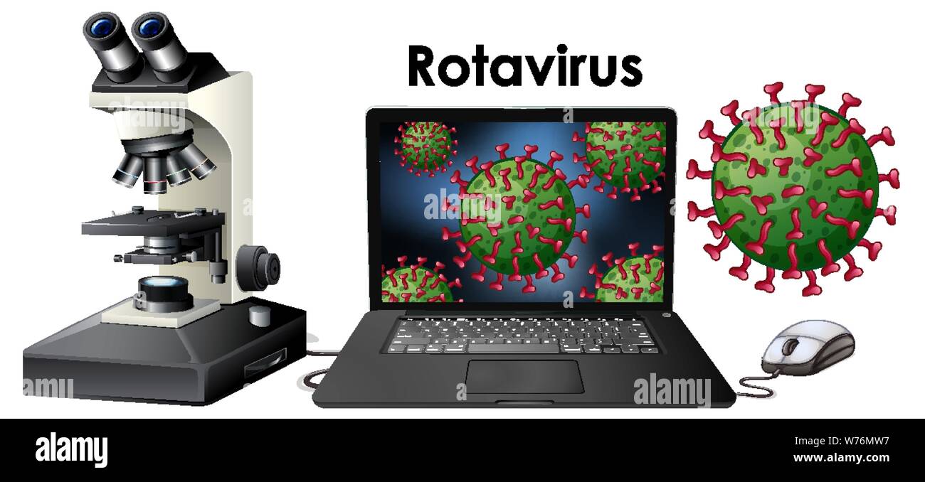 Close up isolated object of virus Rotavirus illustration Stock Vector ...