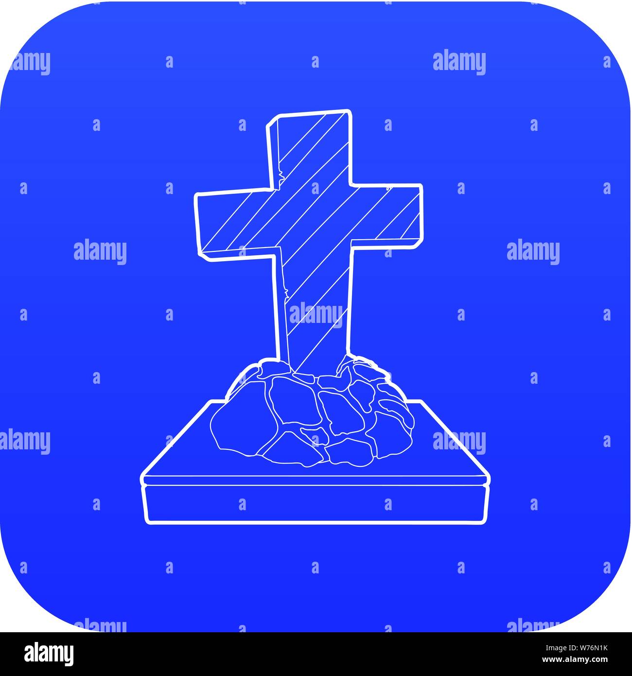 Grave icon blue vector Stock Vector Image & Art - Alamy