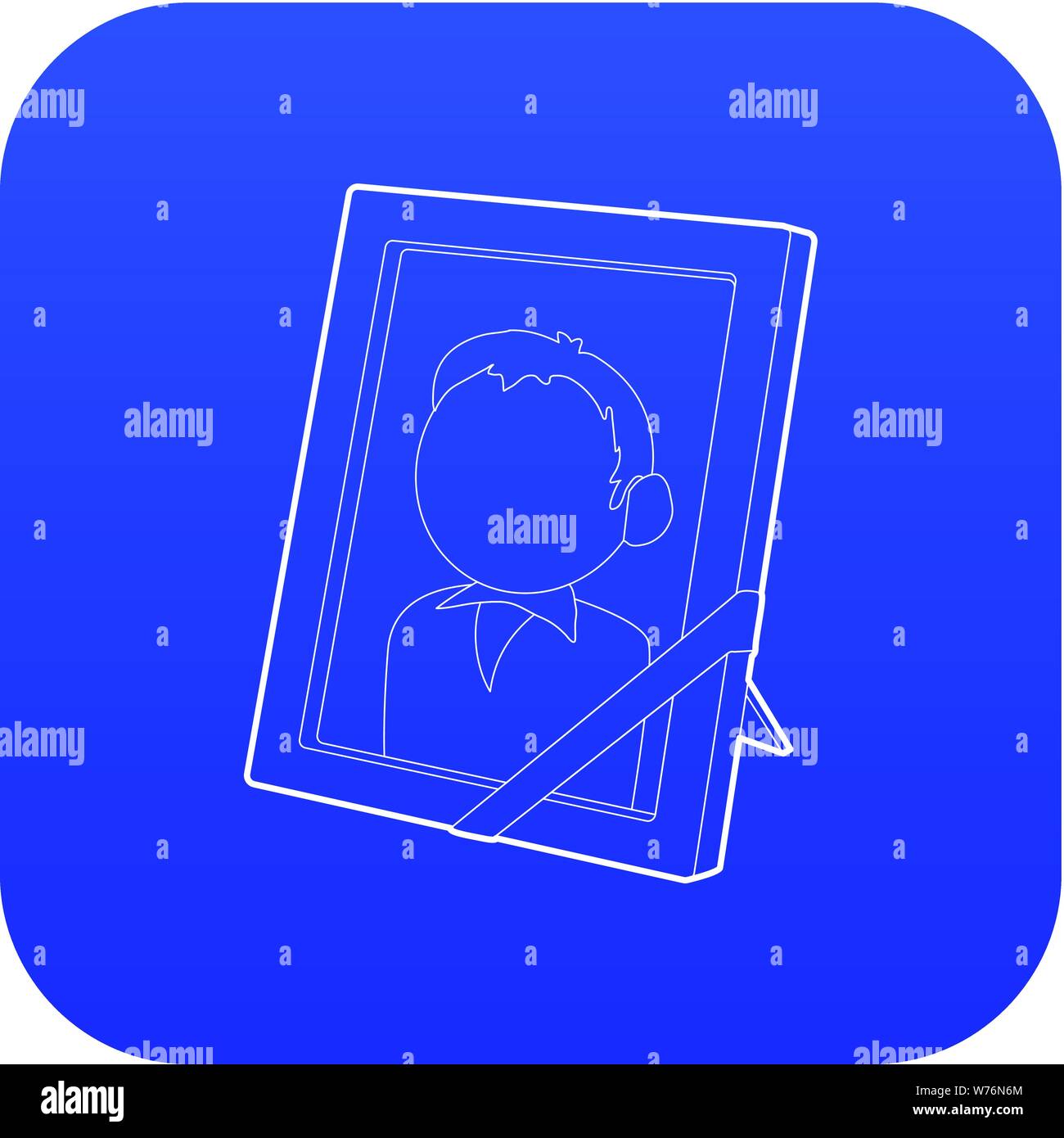 Memory portrait icon blue vector Stock Vector Image & Art - Alamy