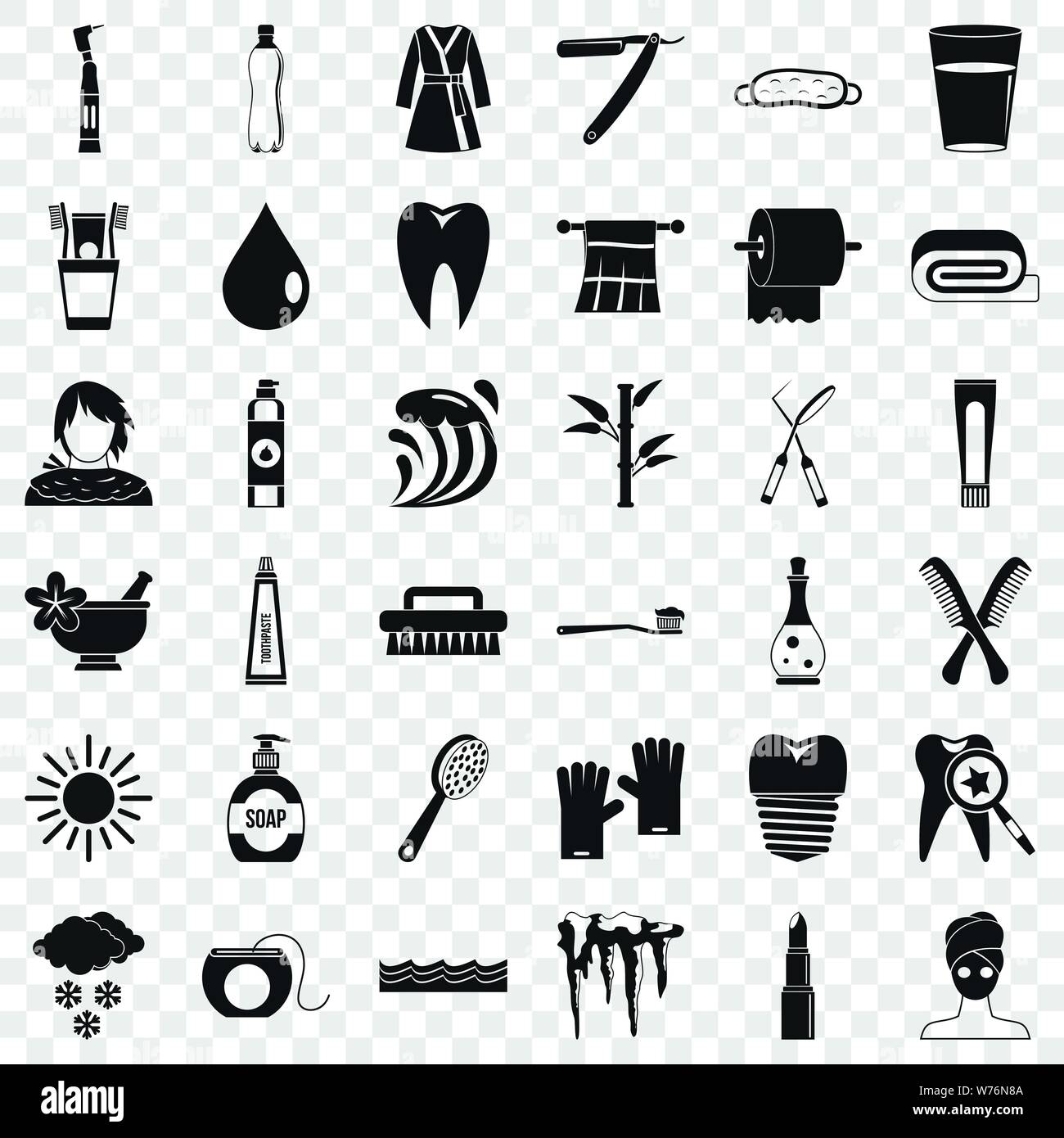 Toothpaste icons set, simple style Stock Vector Image & Art - Alamy