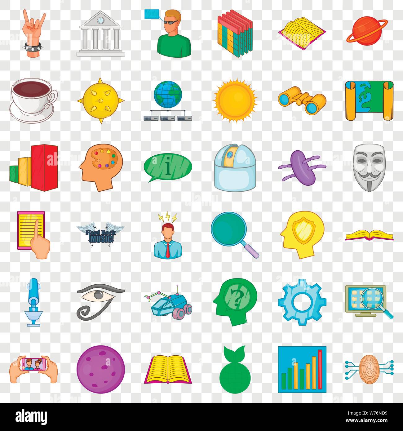 Solution icons set, cartoon style Stock Vector Image & Art - Alamy