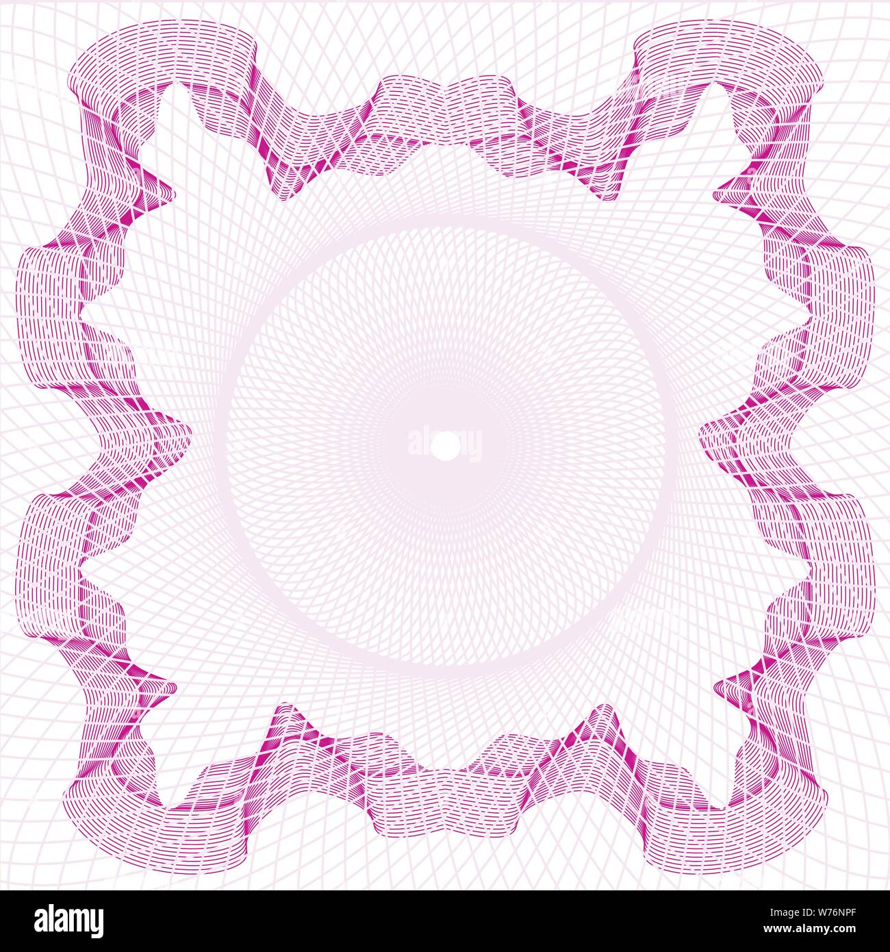 Lace frame pattern. Money texture. Guilloche wave pattern Stock Vector ...