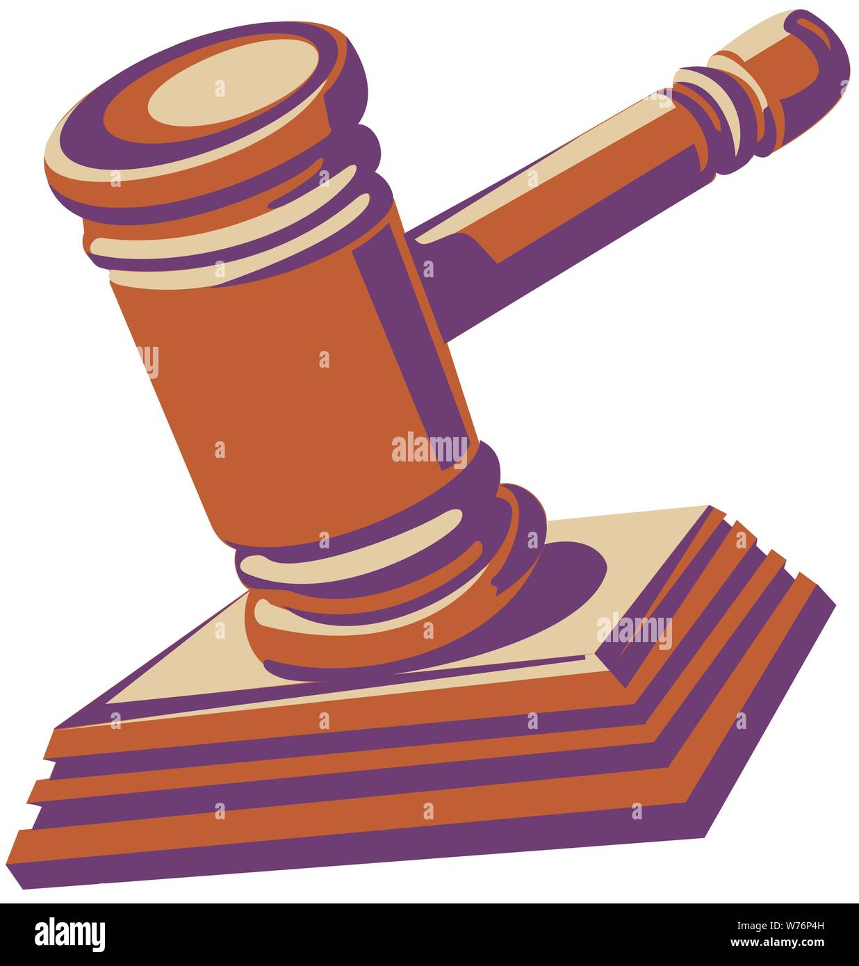 Judges or court gavel or hammerwith a plaque Stock Vector Image & Art ...