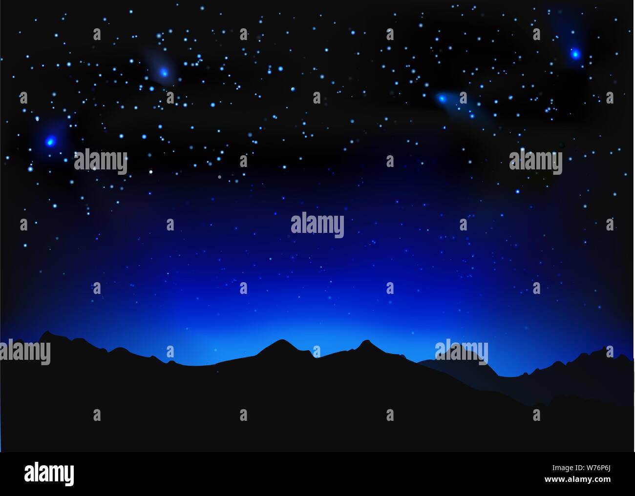 Milky way mountains Stock Vector Images - Alamy