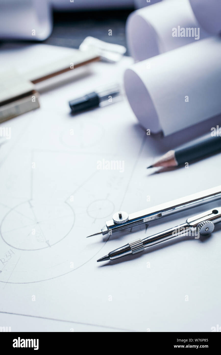 Pencil and ruler hi-res stock photography and images - Alamy
