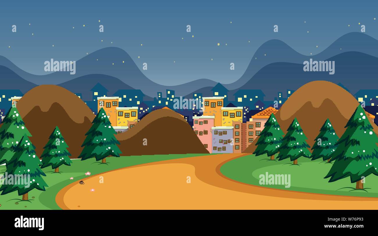 Empty background nature scenery illustration Stock Vector Image & Art ...