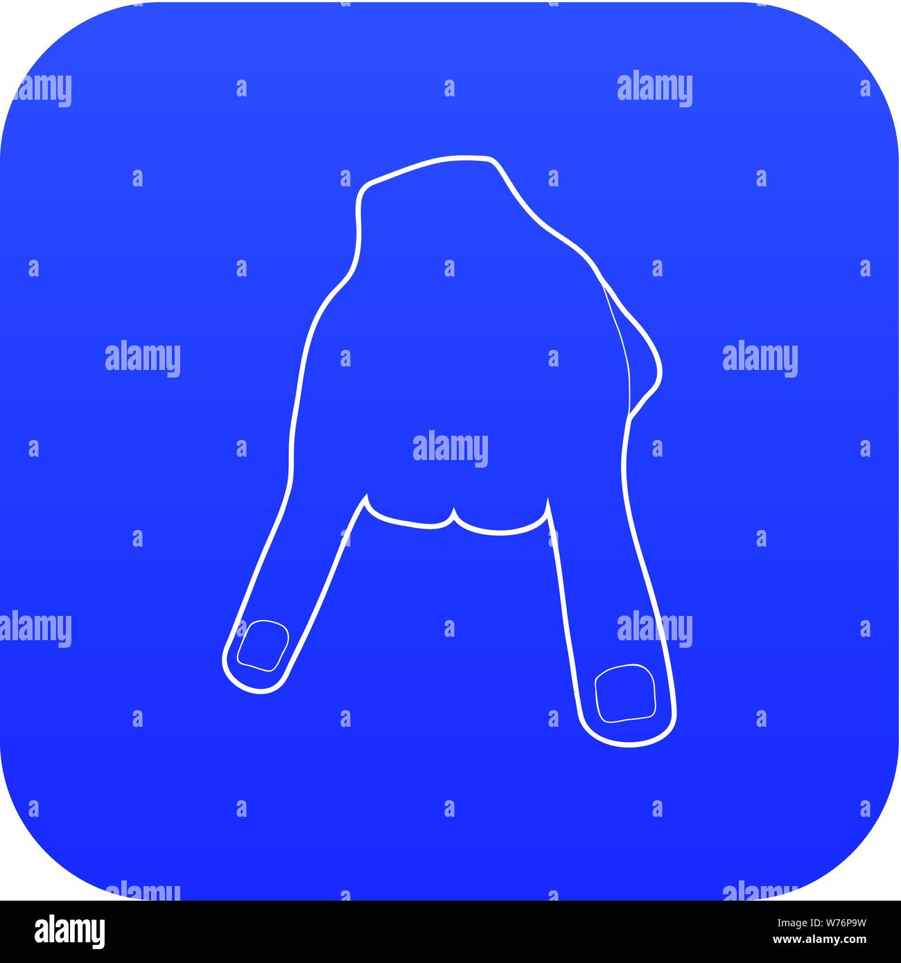 Hand pointing two blue Cut Out Stock Images & Pictures - Alamy