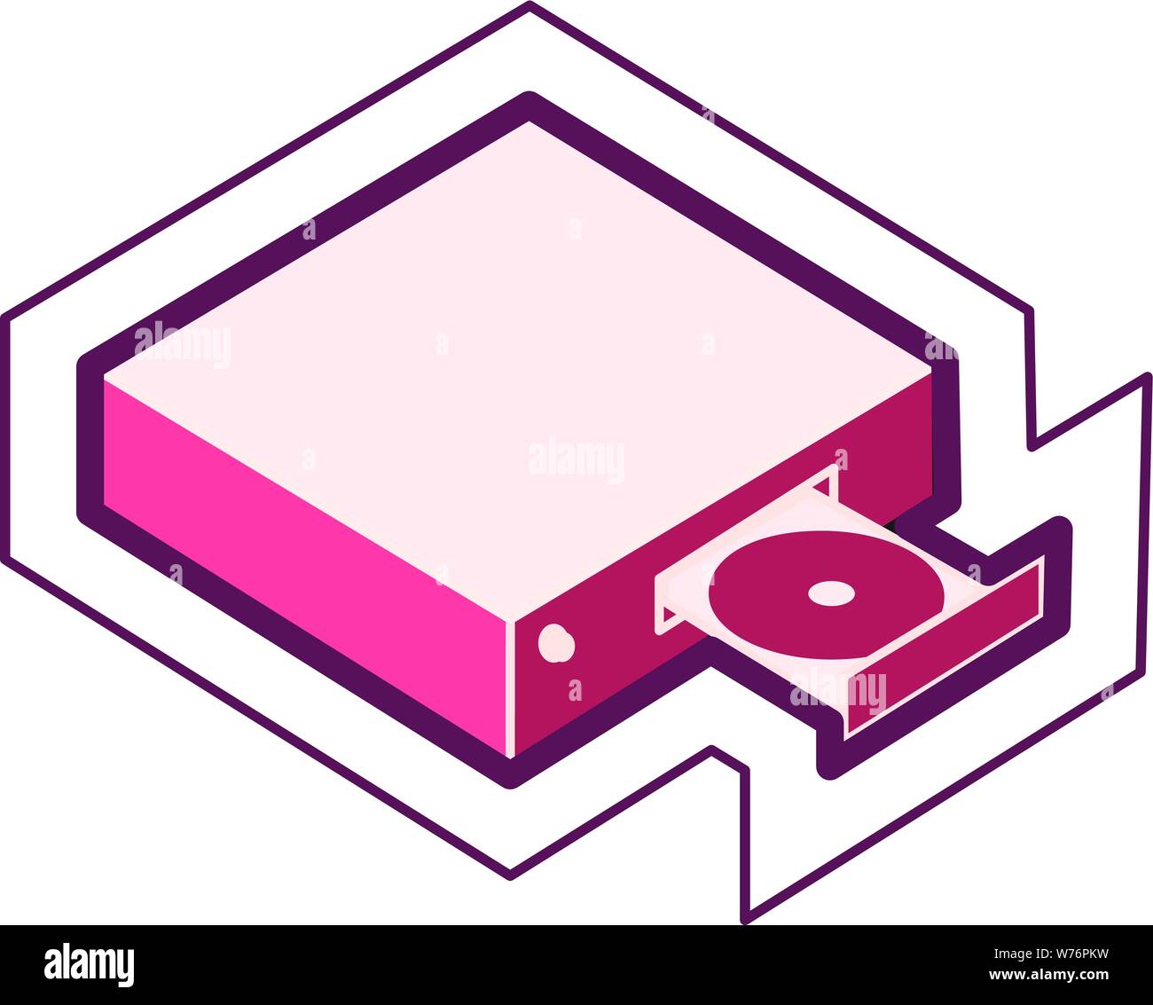 Iconic simple DVD & VHS machines graphic with an electrical diagram ...