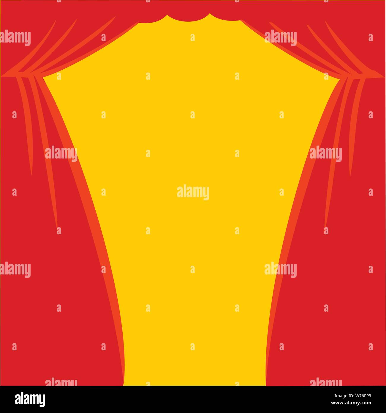Bright red curtains on stage Stock Vector Images - Alamy