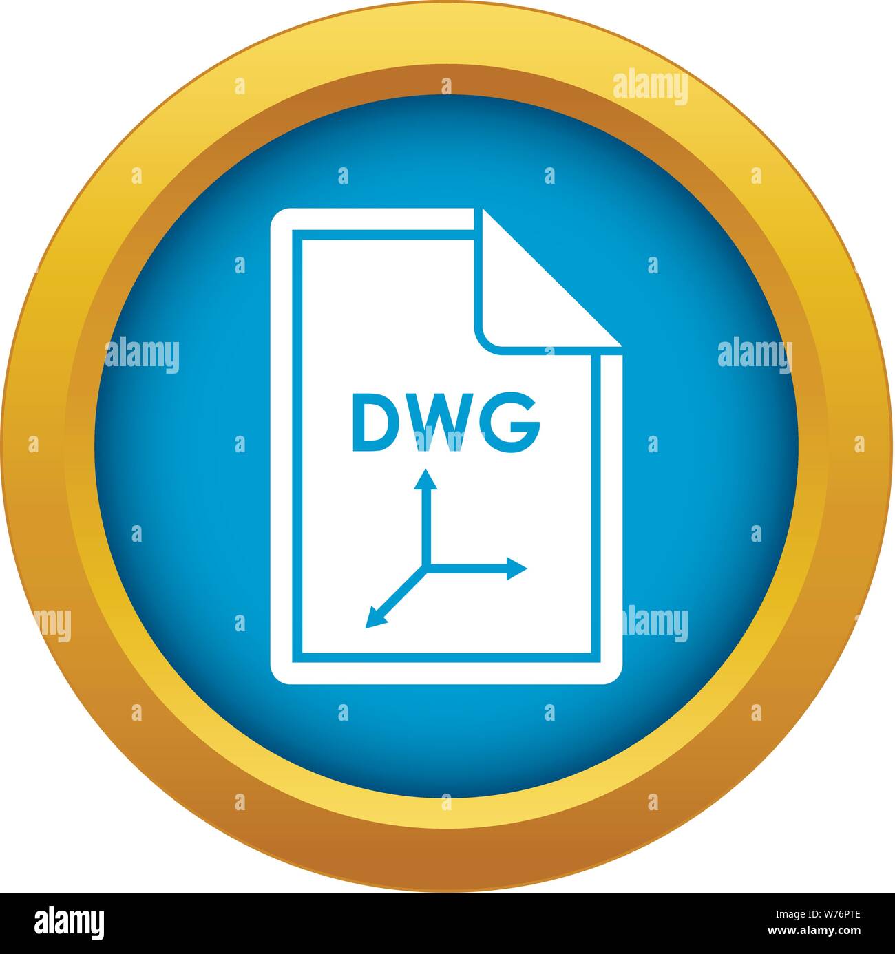 File DWG icon blue vector isolated Stock Vector Image & Art - Alamy