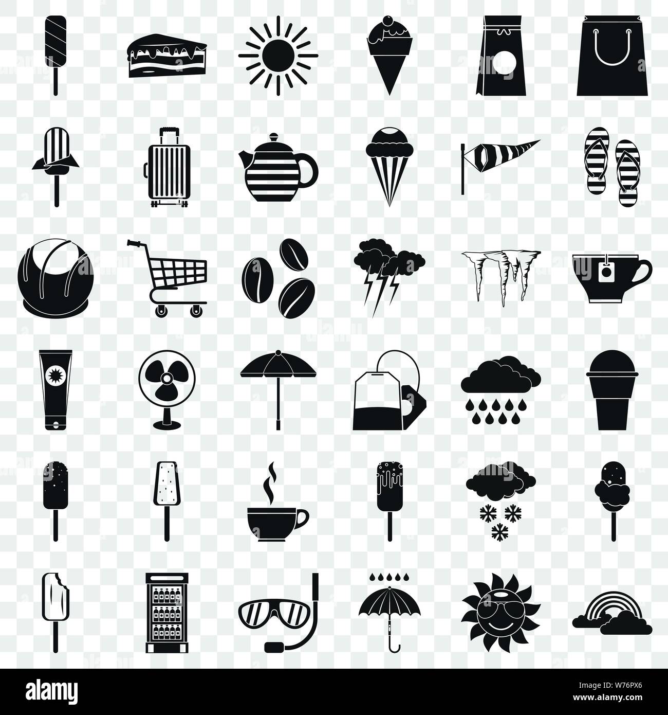 Ice cream icons set, simple style Stock Vector Image & Art - Alamy