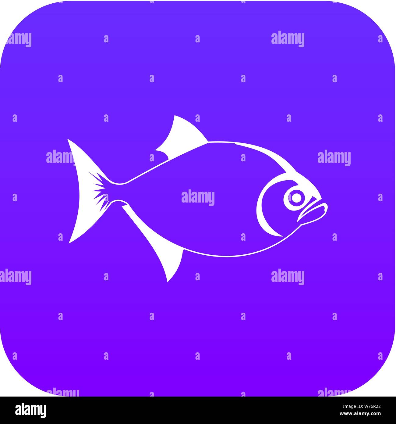 Fish icon digital purple Stock Vector Image & Art - Alamy