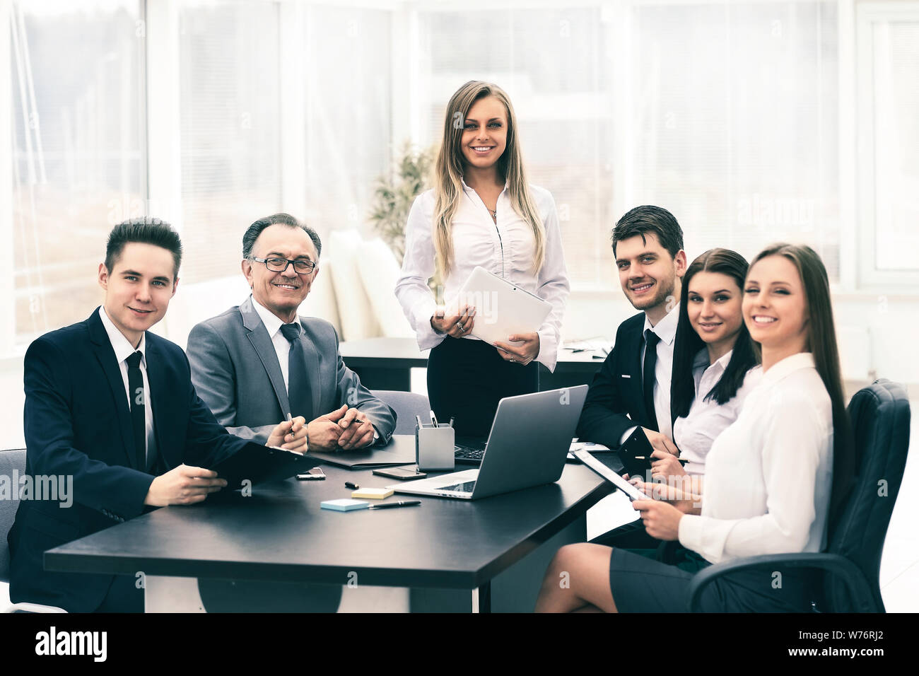 meeting business partners in a modern office Stock Photo - Alamy