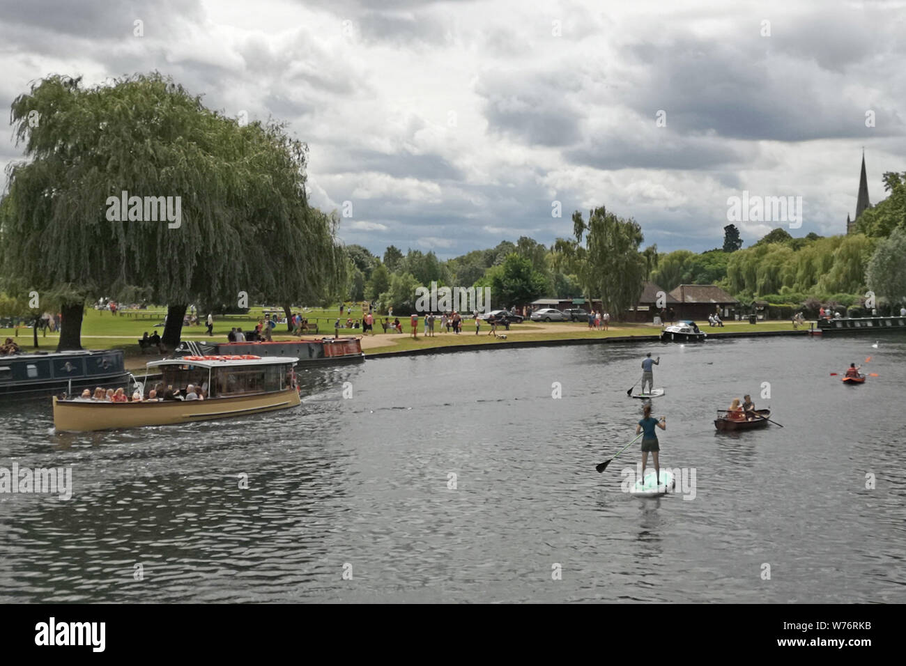 The River Avon in Stratford Upon Avon. Warwickshire.UK. Summer. July ...