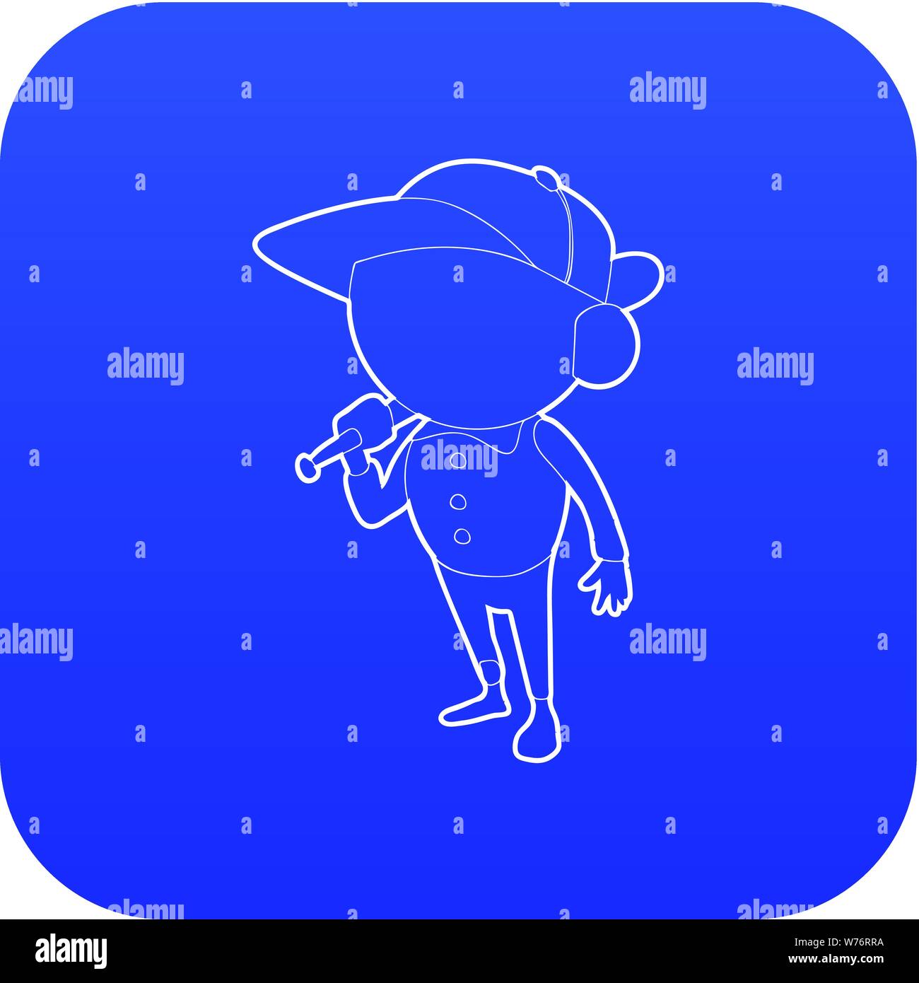 Standing player icon blue vector Stock Vector Image & Art - Alamy