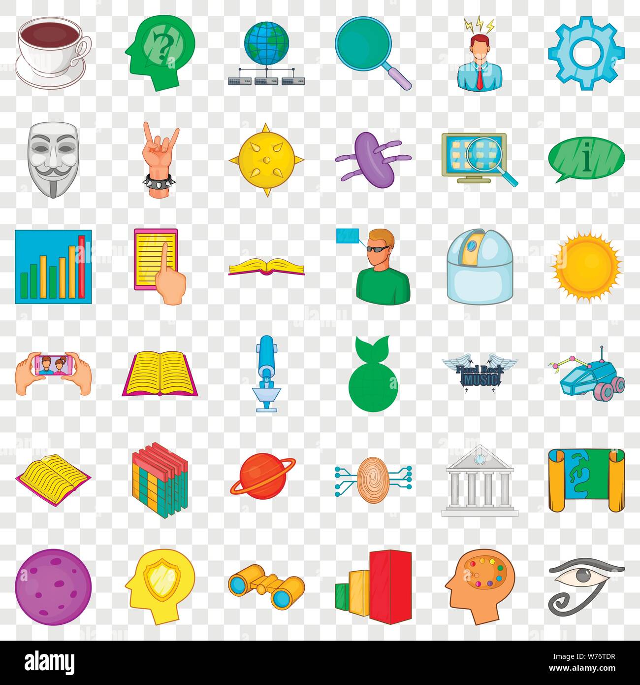Diagram icons set, cartoon style Stock Vector Image & Art - Alamy
