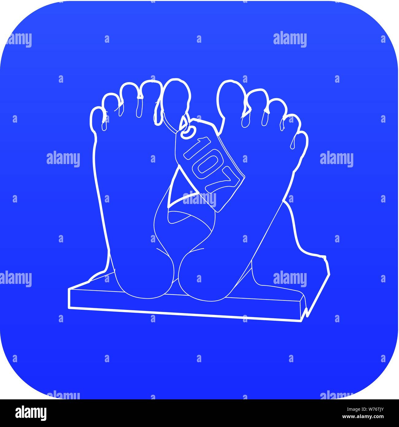 Dead body icon blue vector Stock Vector Image & Art - Alamy