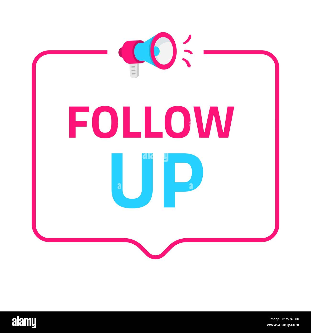 Follow up badge, icon, logo. Concept for social media Stock Vector ...