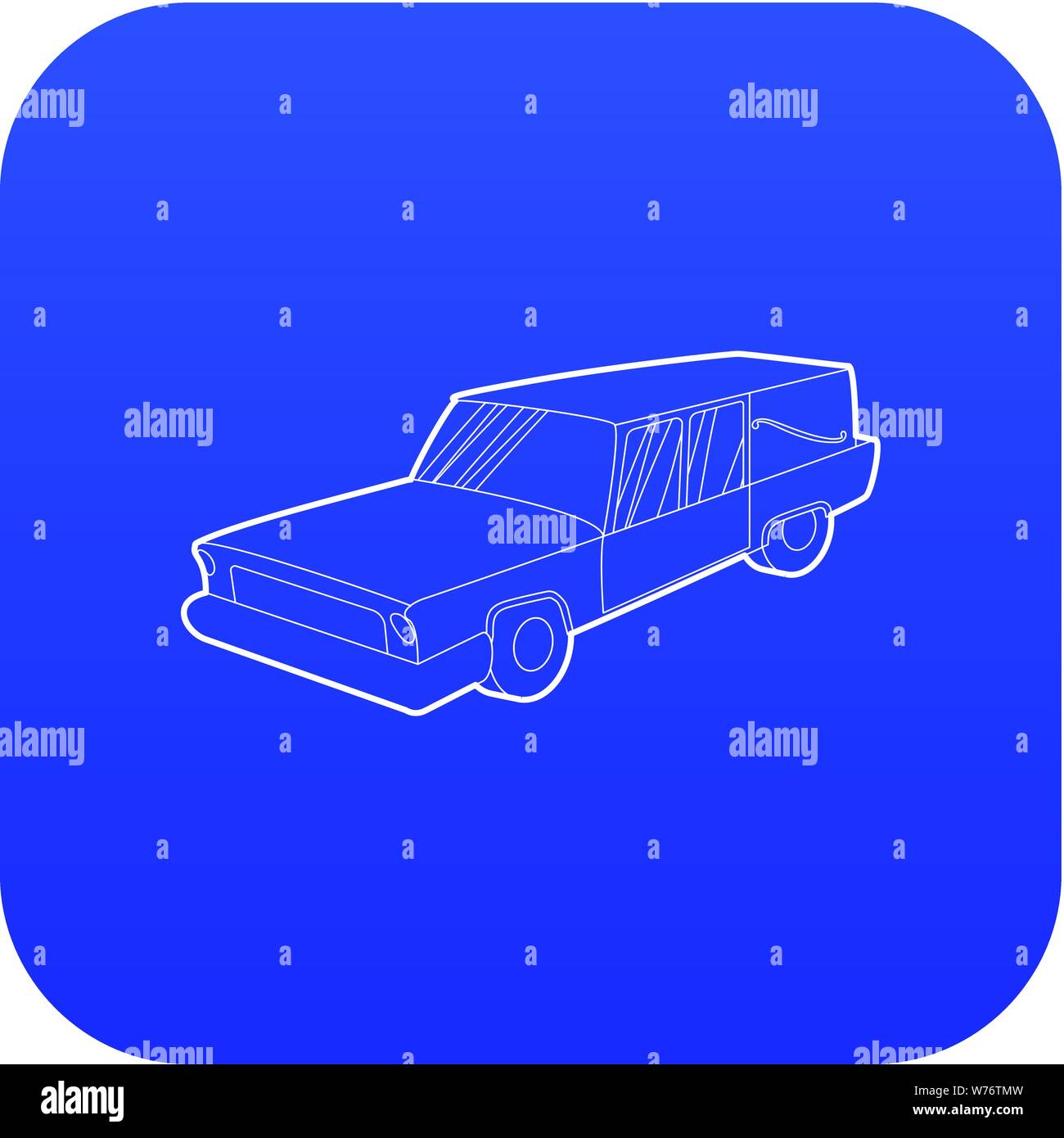 Hearse icon blue vector Stock Vector Image & Art - Alamy