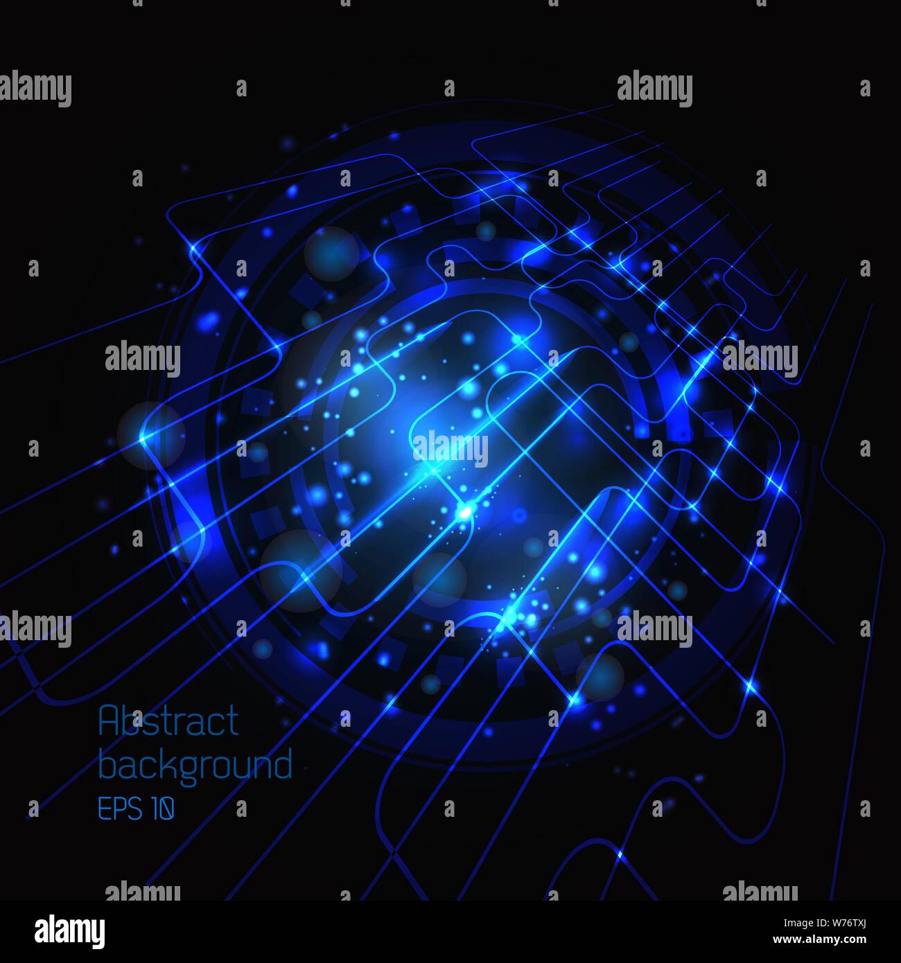 Blue chip circuit board electronic Stock Vector Images - Alamy