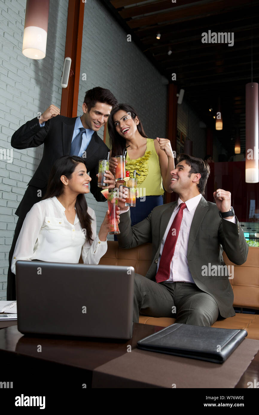 Business executives having party in a restaurant Stock Photo - Alamy