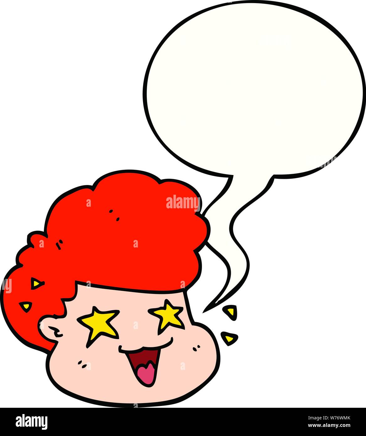 cartoon excited boy with speech bubble Stock Vector Image & Art - Alamy