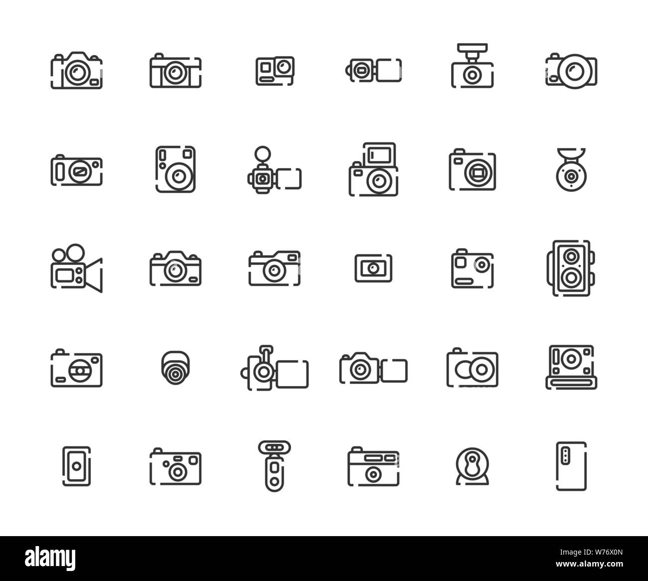 Camera Outline Icon Set ,Vector Illustration Stock Vector Image & Art ...
