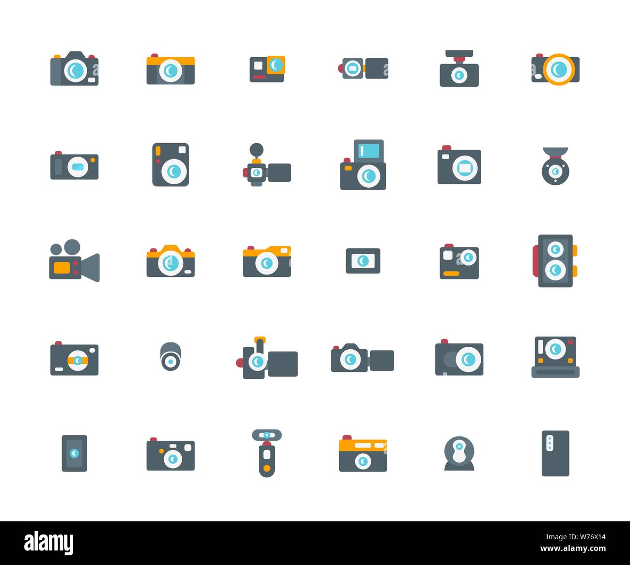 Camera Flat Icon Set ,Vector Illustration Stock Vector Image & Art - Alamy