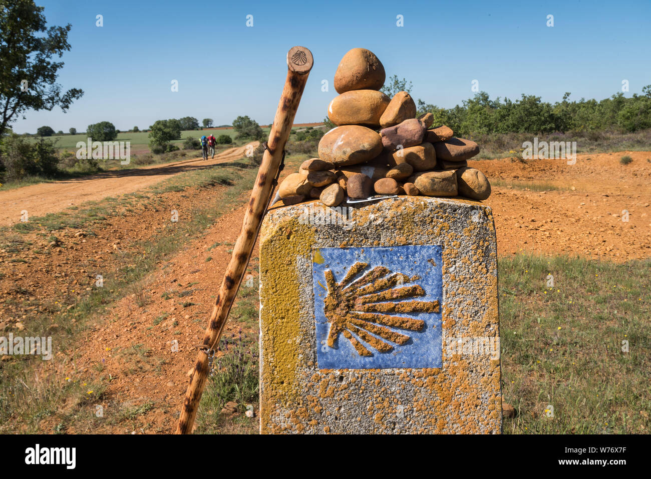 Compostela pilgrims hike stick hi-res stock photography and images - Alamy