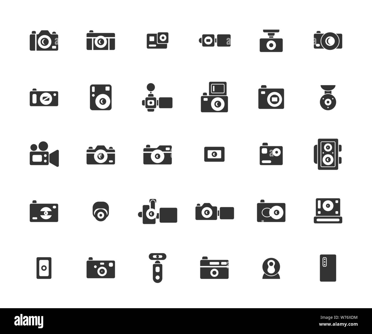 Camera Solid Icon Set ,Vector Illustration Stock Vector Image & Art - Alamy