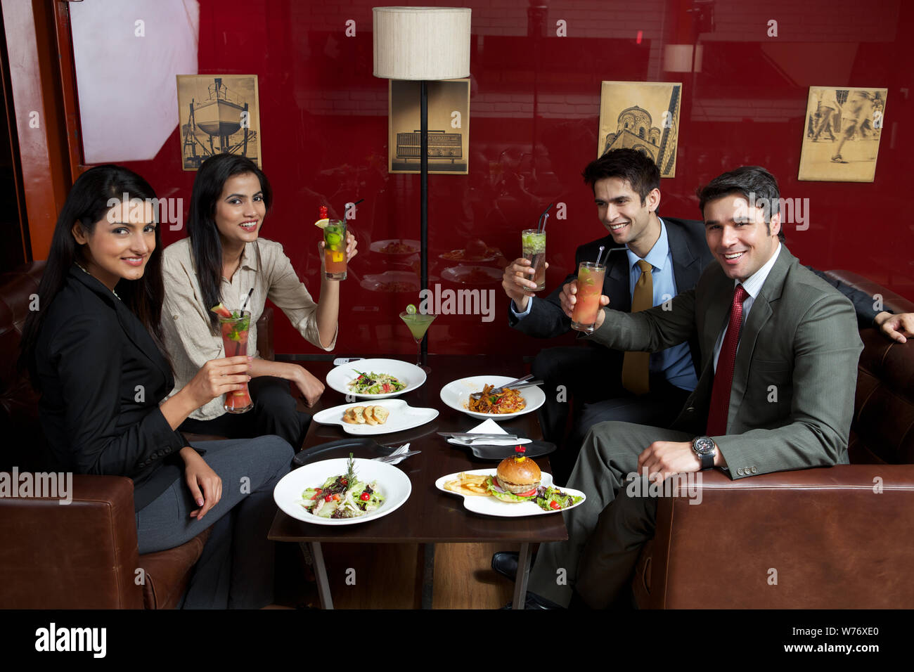 Business executives having party in a restaurant Stock Photo - Alamy