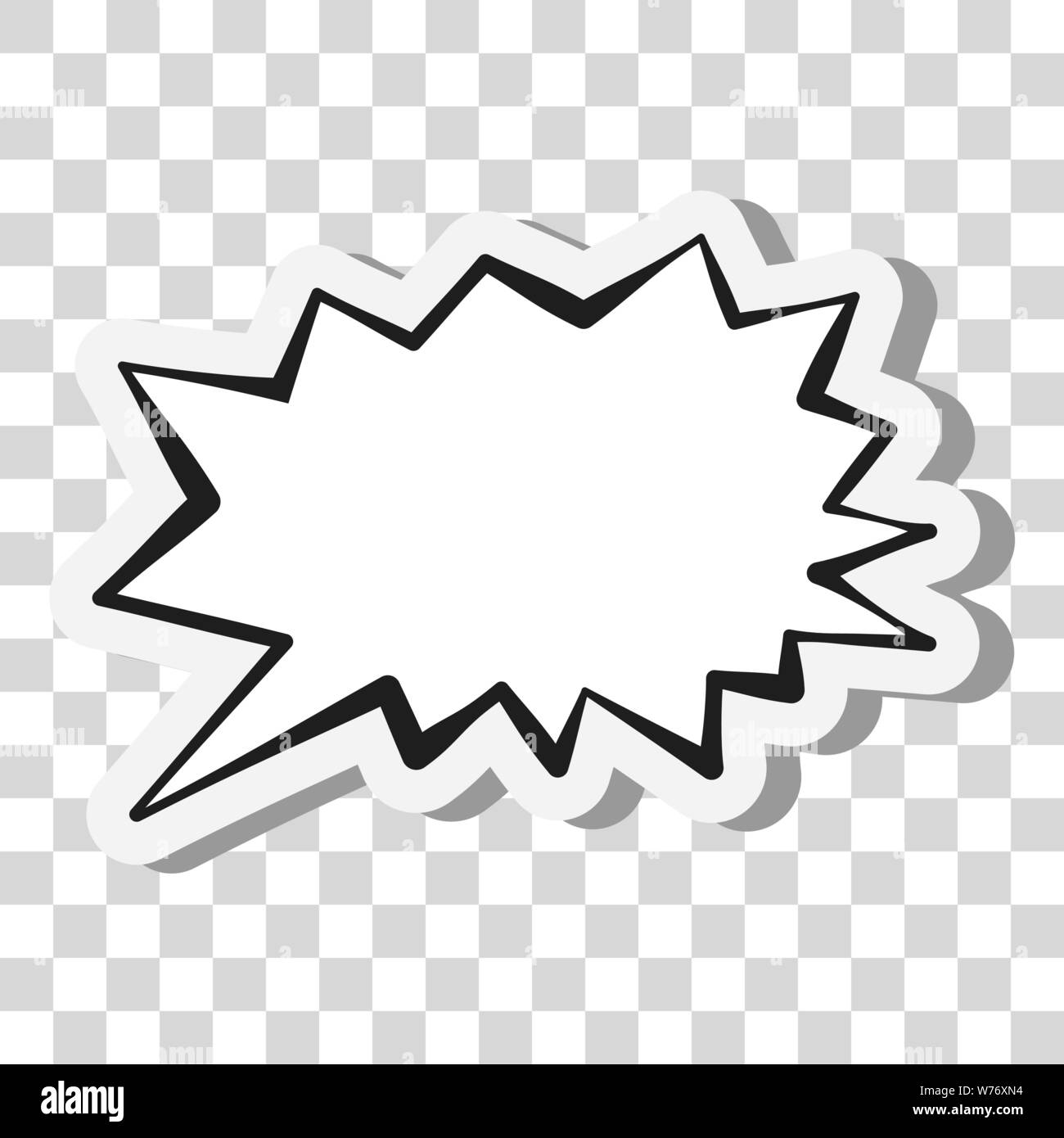 comic speech bubble or speech balloon on transparent background vector ...