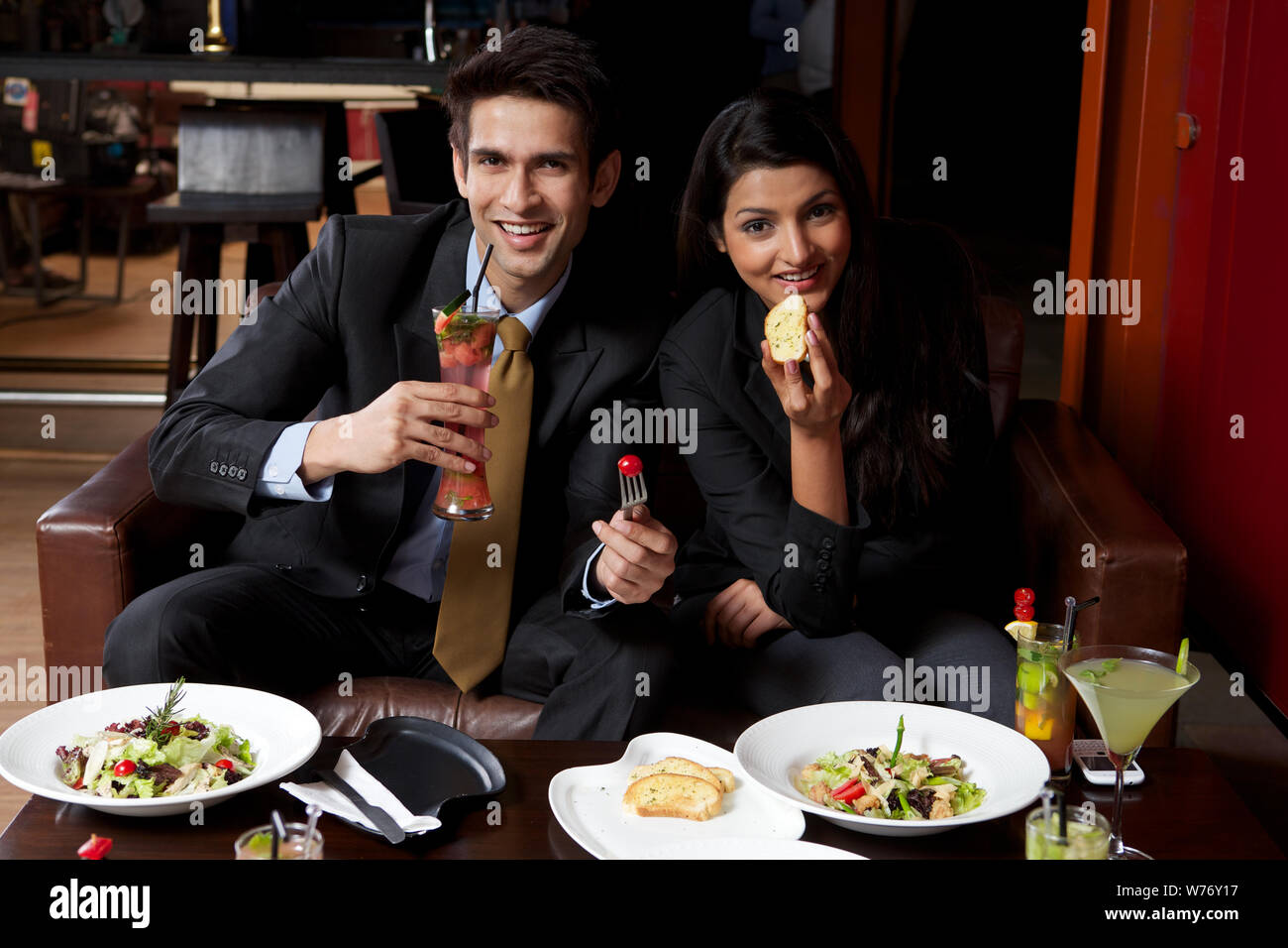 Business lunch salad juice hi-res stock photography and images - Alamy