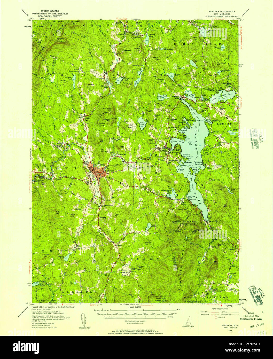 Sunapee Map High Resolution Stock Photography and Images - Alamy