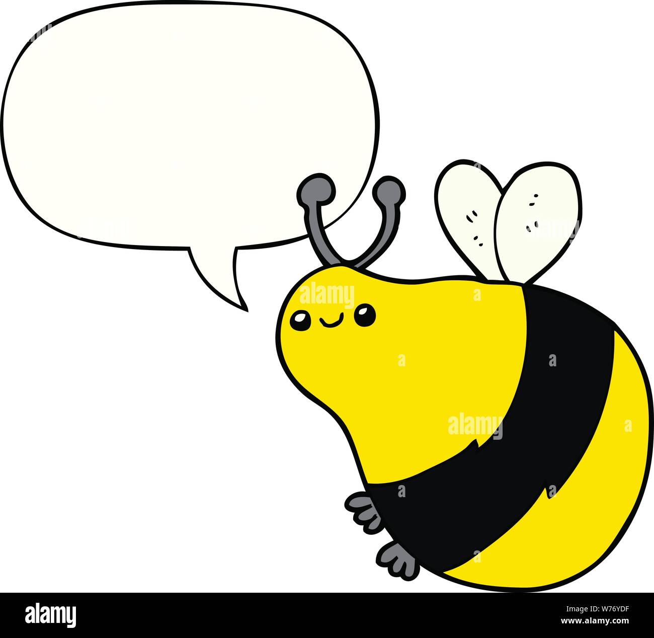 cartoon bee with speech bubble Stock Vector Image & Art - Alamy